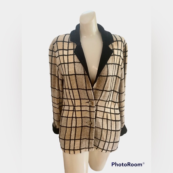 Loominus | Jackets & Coats | Loominus Rayon Chenille Plaid Jacket ...